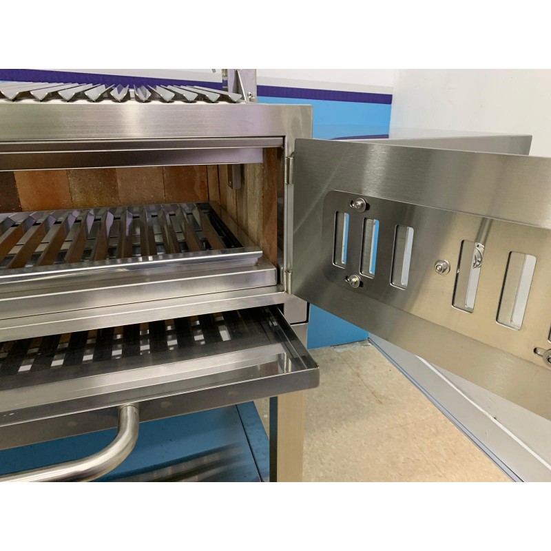 Full stainless steel Argentine style charcoal BBQ Grill